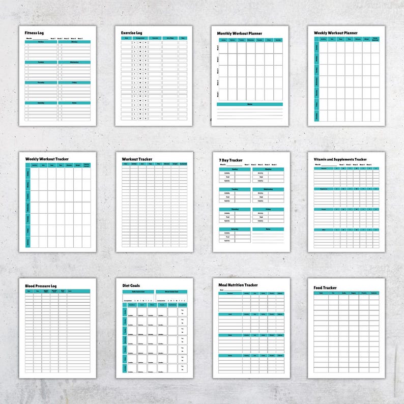 2025 Fitness Planner Tracker Log for Sports Fitness Tracker and Planner ...