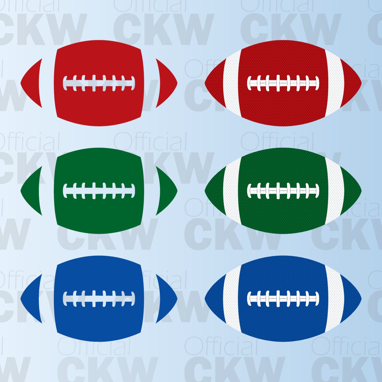 Football Vector Set 26 Designs in SVG, EPS, PNG 13 Colors Silhouettes ...
