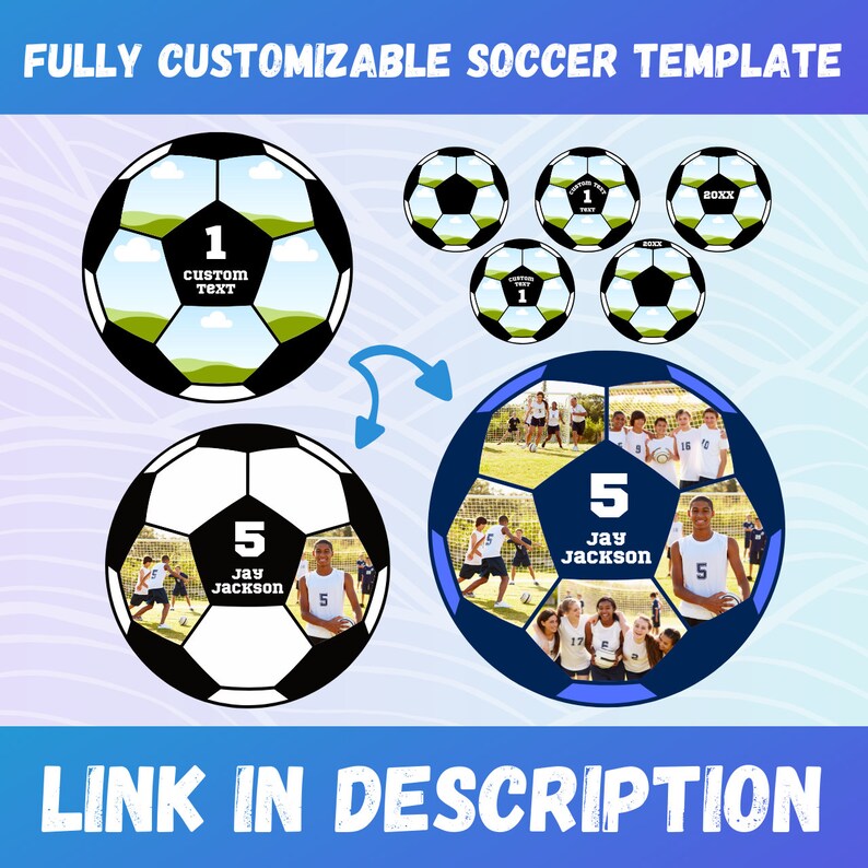 117 Variation Football Canva Image Collages for Sports Team/player ...
