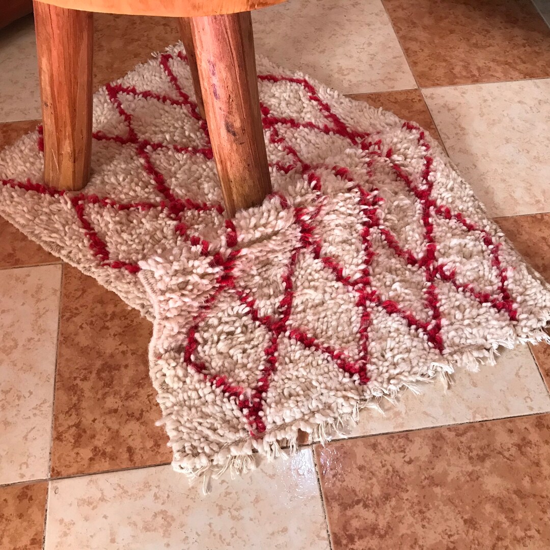 Pink Moroccan Rug Colorful Handmade Rug Small Morocco Beni Ouarain Rug ...