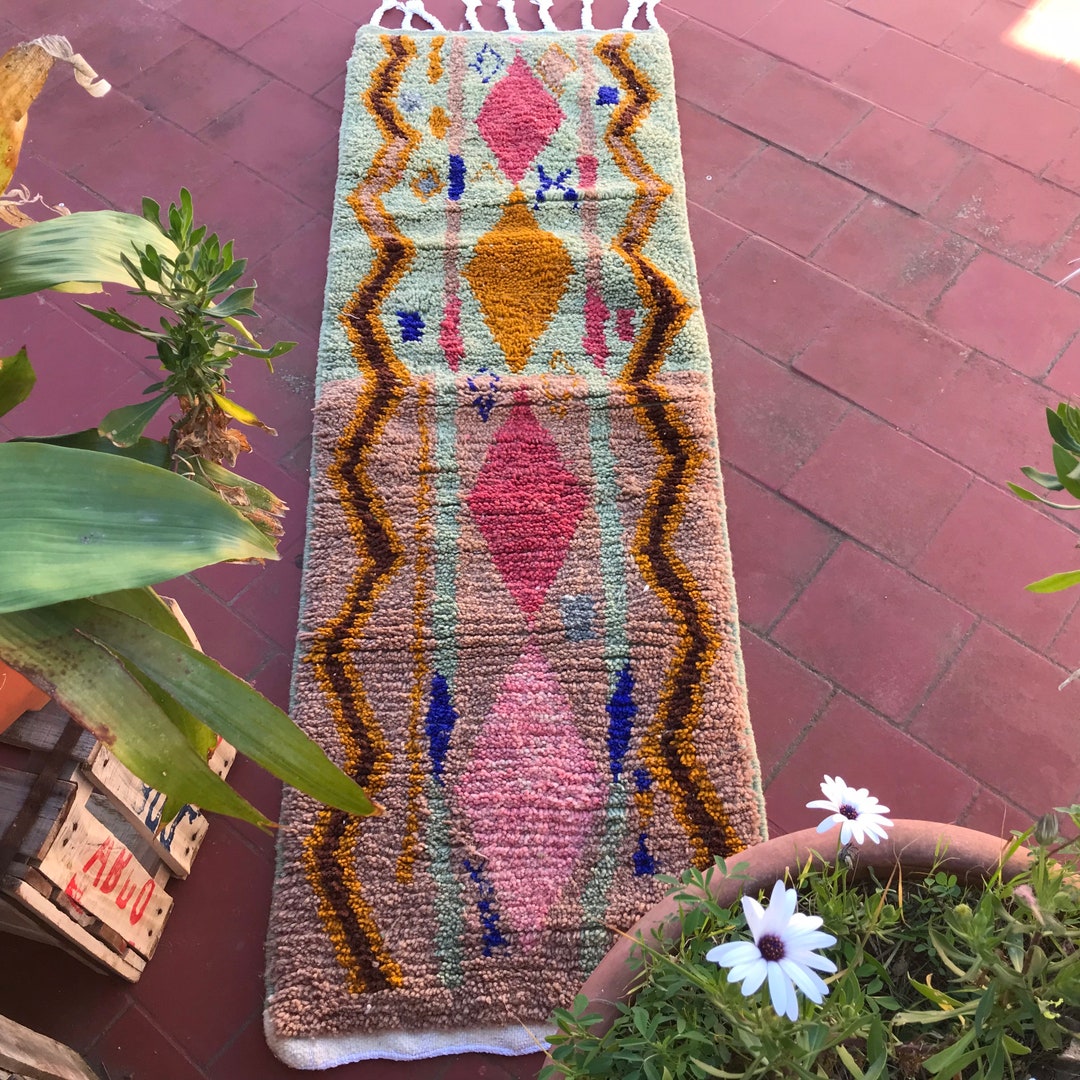 Custom Moroccan Runner Rug - Colorful Rug Runner - Boujaad Hallway ...