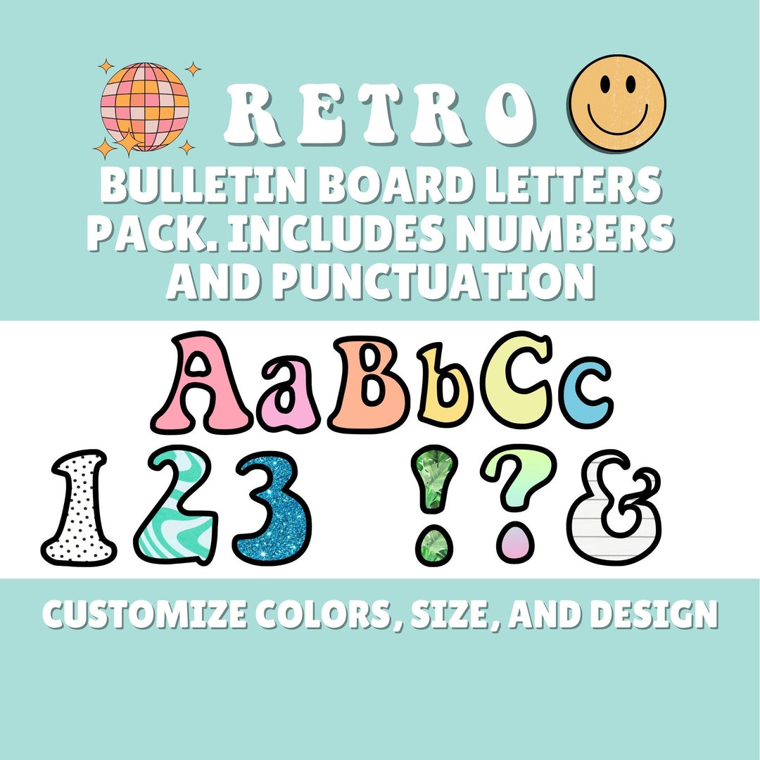 DIGITAL DOWNLOAD || Fully Custom Retro Bulletin Board Letters for ...