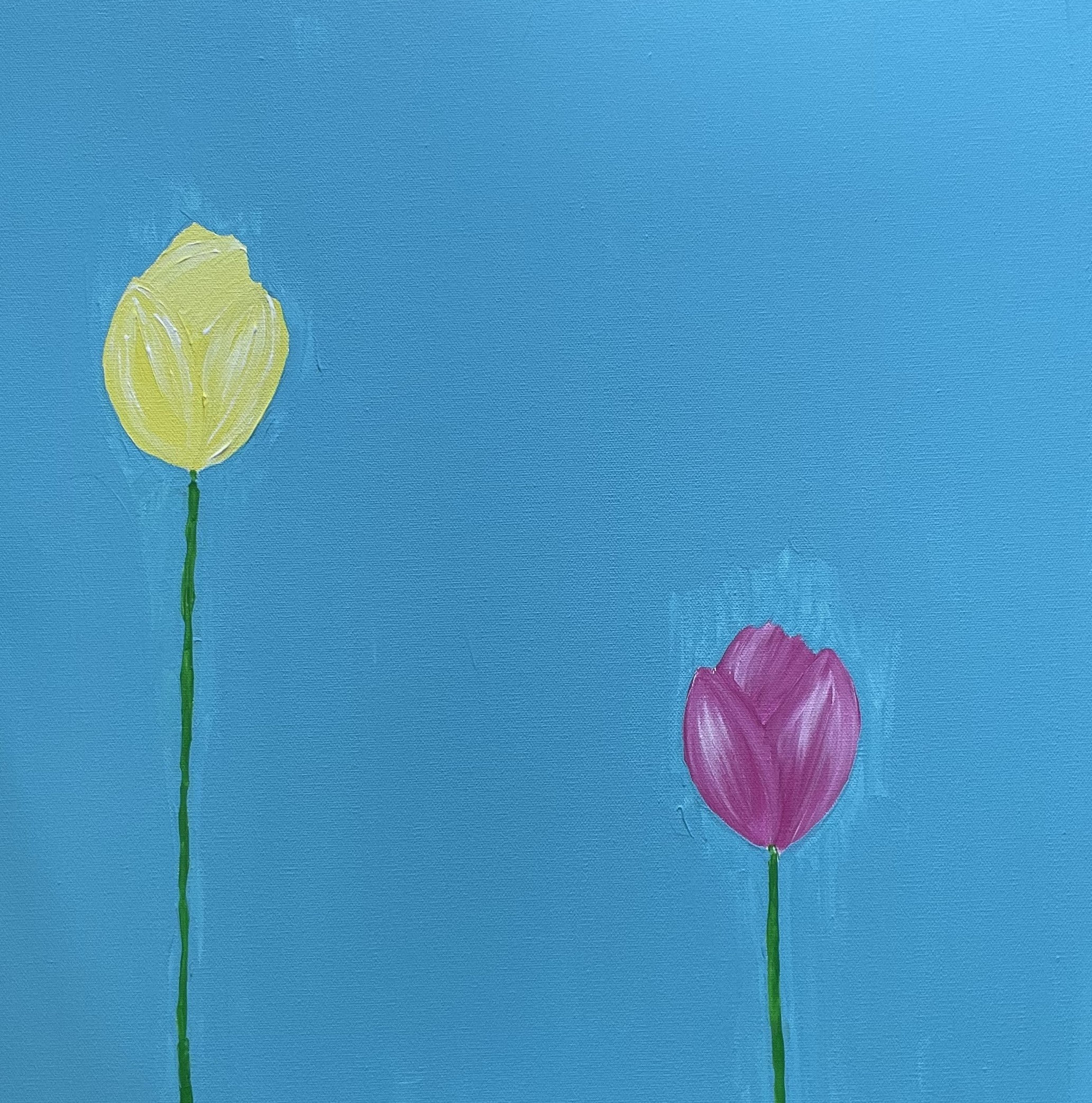 Blue Flowers PRINT - Etsy