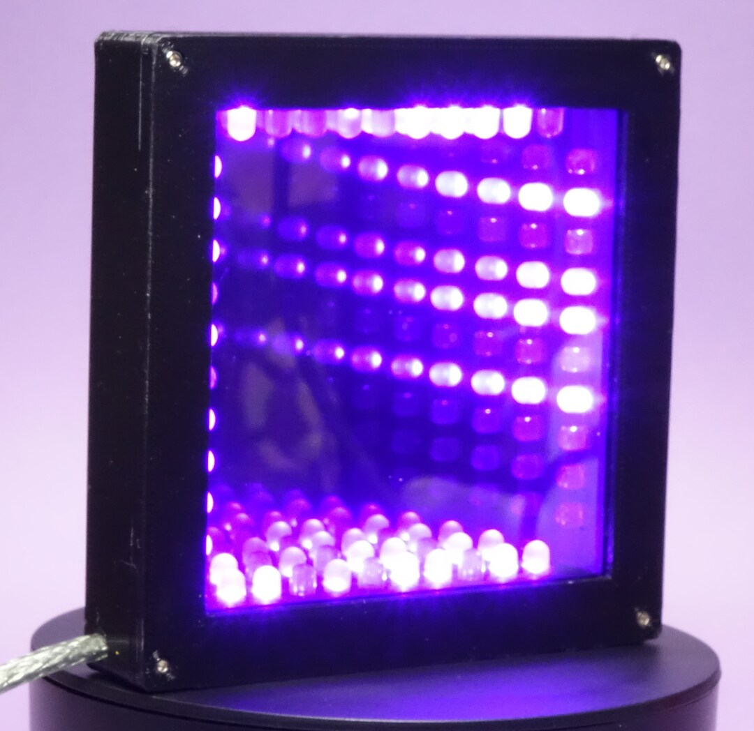 LED Infinity Mirror. Endless Tunnel of Light. Desktop / Tabletop Size ...