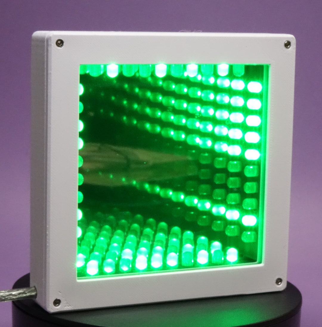 LED Infinity Mirror. Endless Tunnel of Light. Desktop / Tabletop Size ...