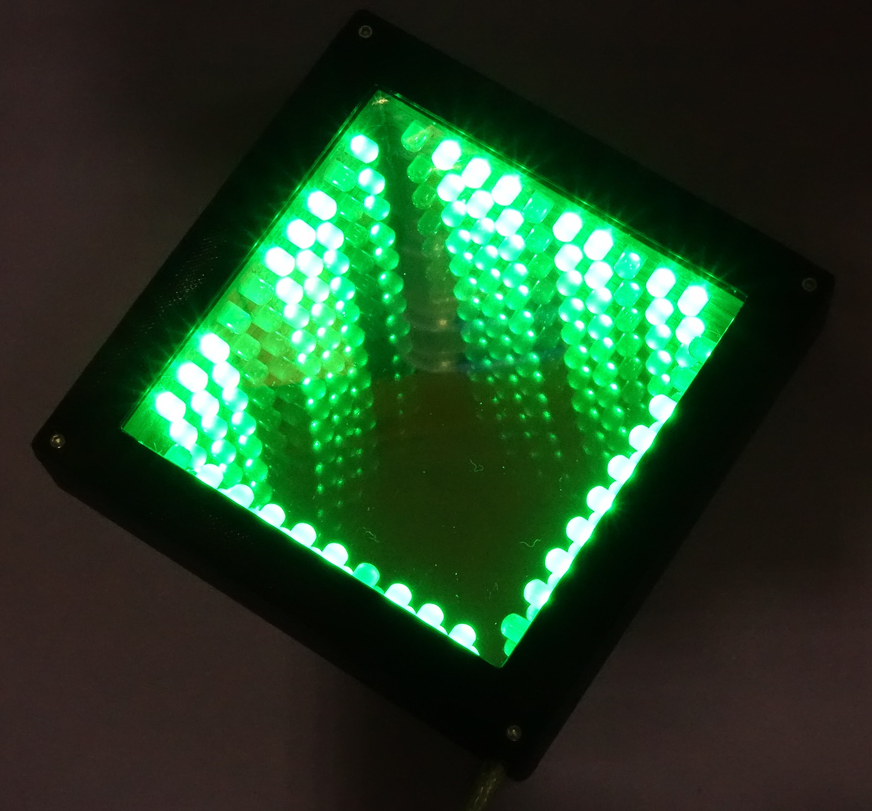 LED Infinity Mirror. Endless Tunnel of Light. Desktop / Tabletop Size ...