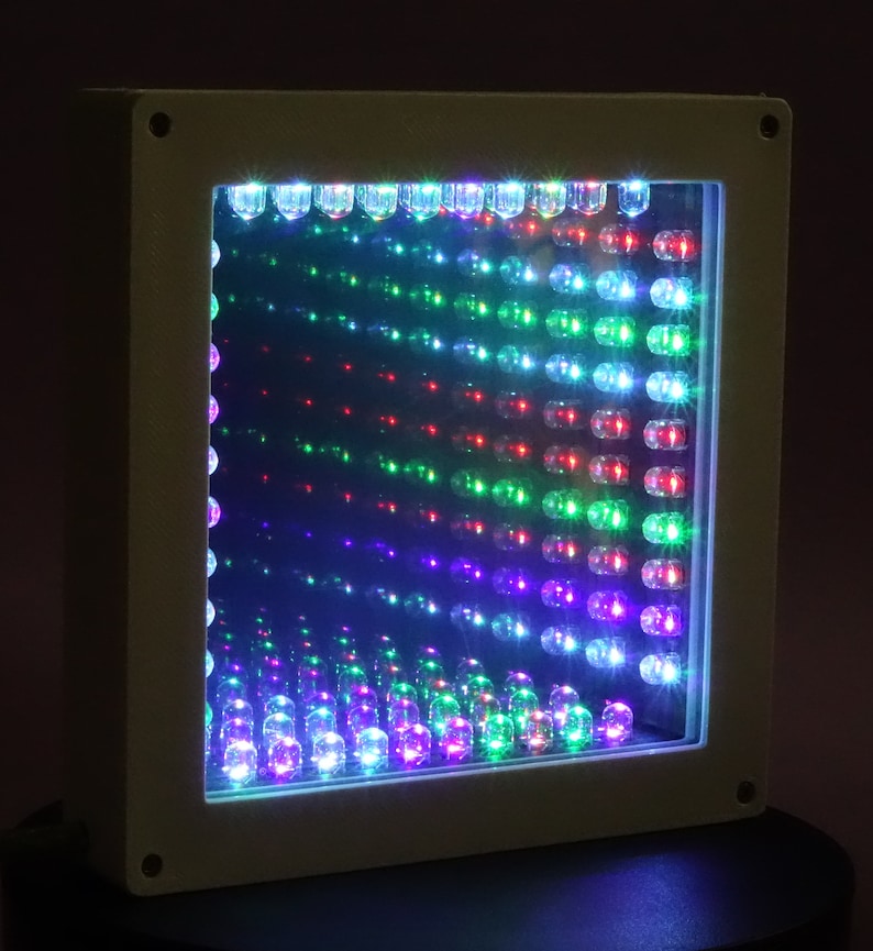 LED Infinity Mirror. Endless Tunnel of Light. Desktop / Tabletop Size ...