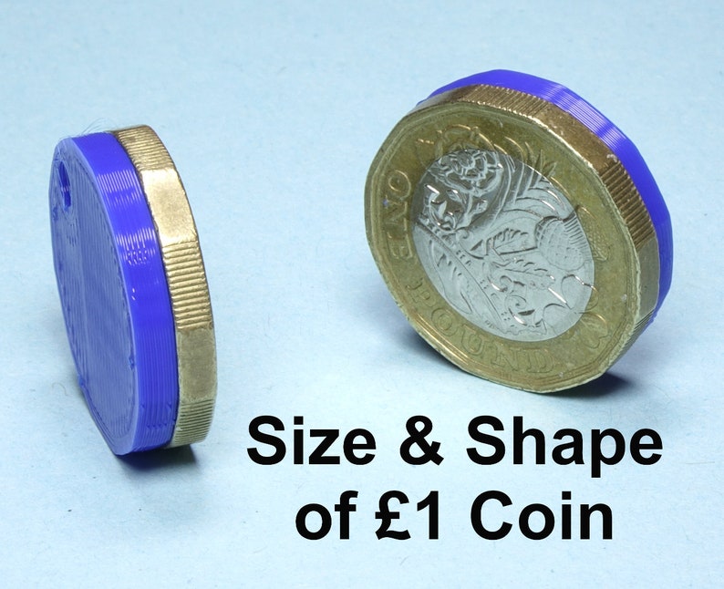 Shopping Trolley Token Coin 1 Pound Reusable Trolley Tokens Coins ...