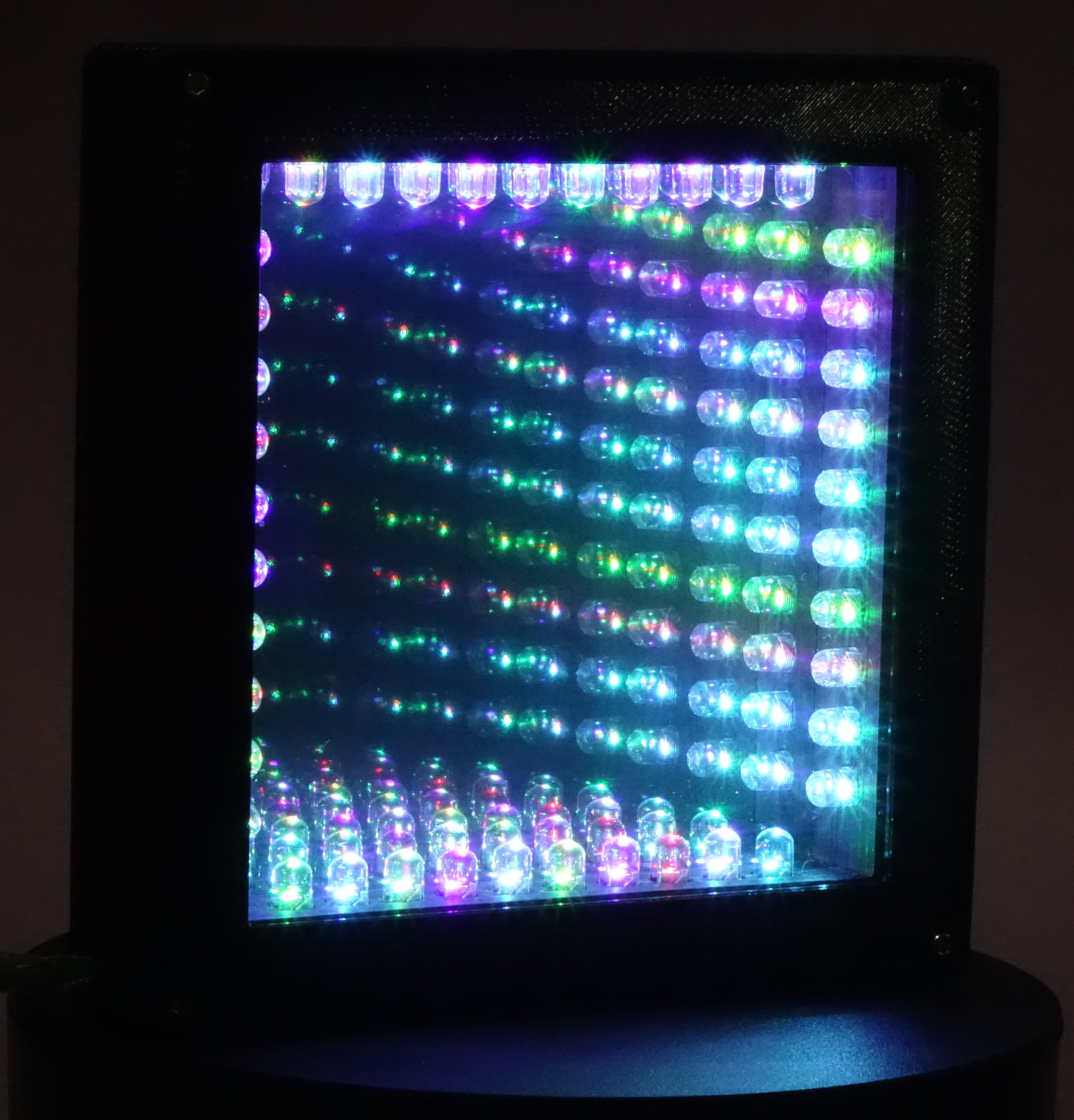LED Infinity Mirror. Endless Tunnel of Light. Desktop / Tabletop Size ...