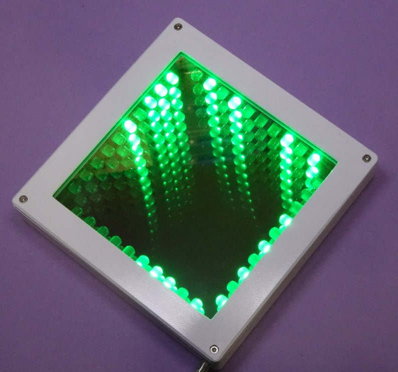 LED Infinity Mirror. Endless Tunnel of Light. Desktop / Tabletop Size ...