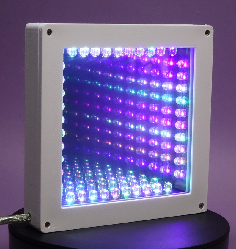 LED Infinity Mirror. Endless Tunnel of Light. Desktop / Tabletop Size ...