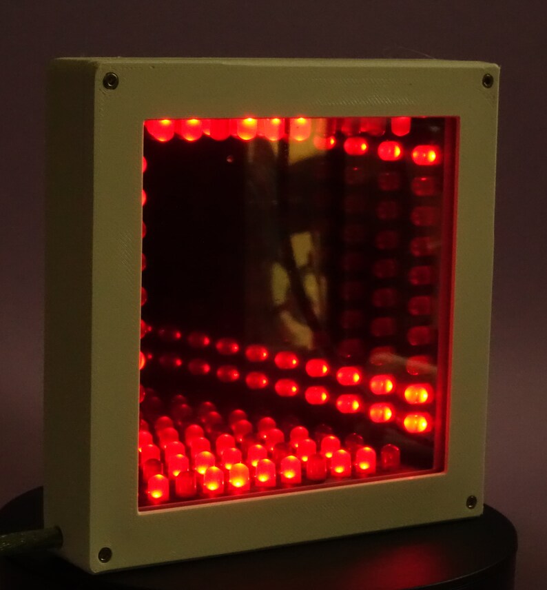 LED Infinity Mirror. Endless Tunnel of Light. Desktop / Tabletop Size ...