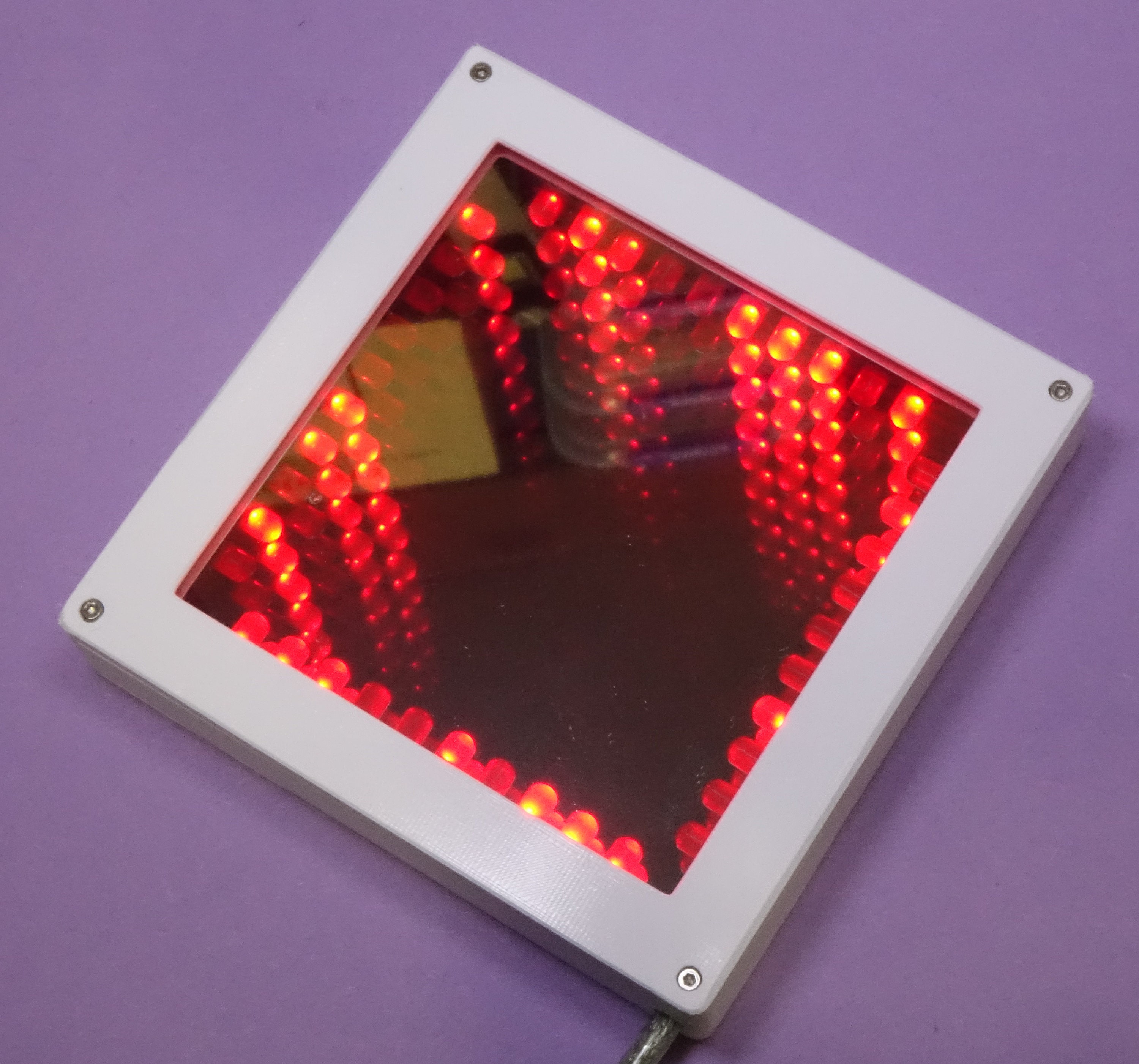 LED Infinity Mirror. Endless Tunnel of Light. Desktop / Tabletop Size ...