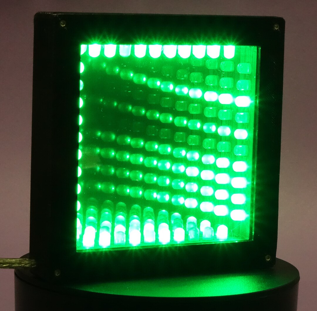 LED Infinity Mirror. Endless Tunnel of Light. Desktop / Tabletop Size ...