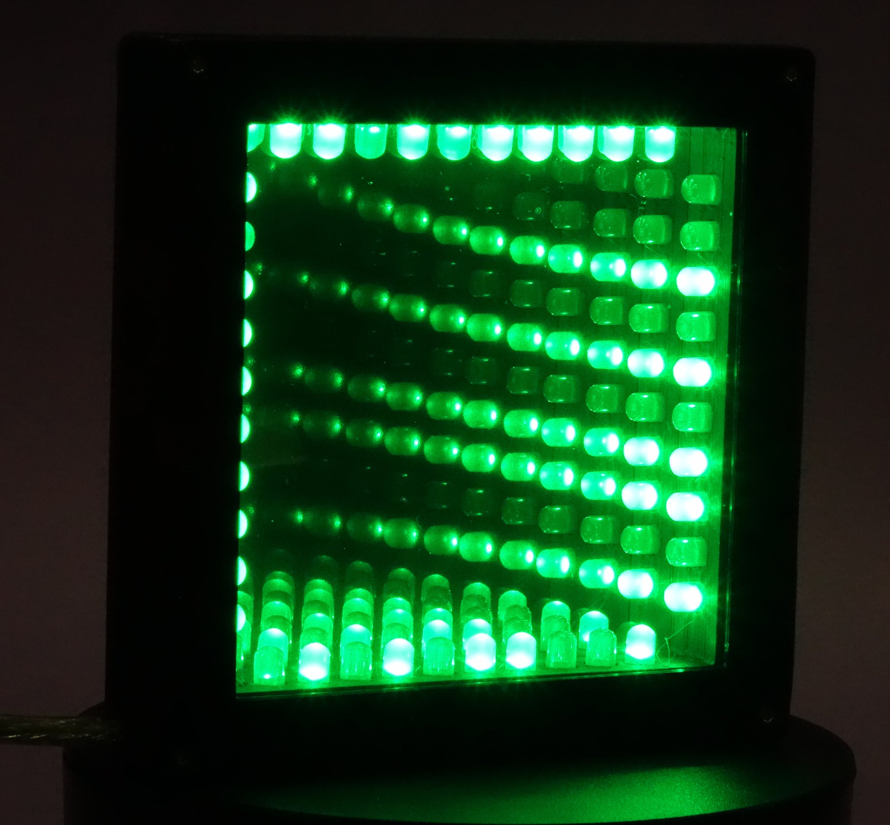 LED Infinity Mirror. Endless Tunnel of Light. Desktop / Tabletop Size ...