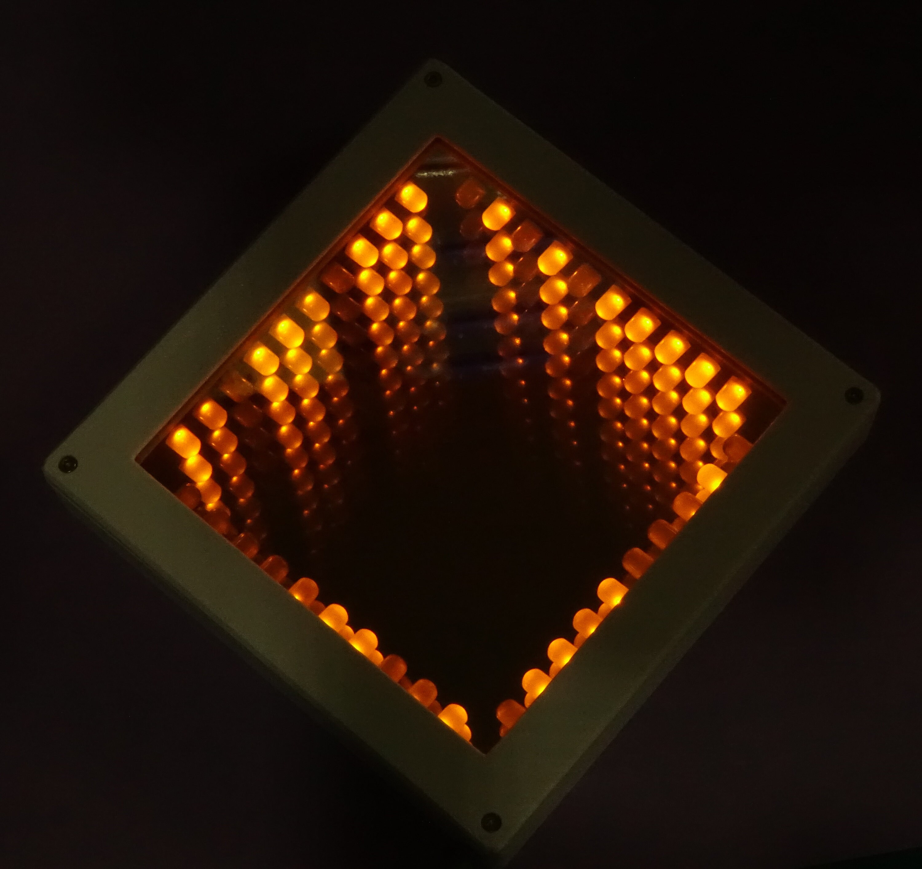 LED Infinity Mirror. Endless Tunnel of Light. Desktop / Tabletop Size ...