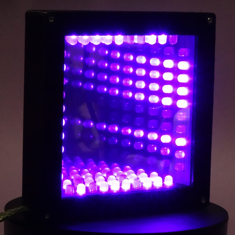 LED Infinity Mirror. Endless Tunnel of Light. Desktop / Tabletop Size ...