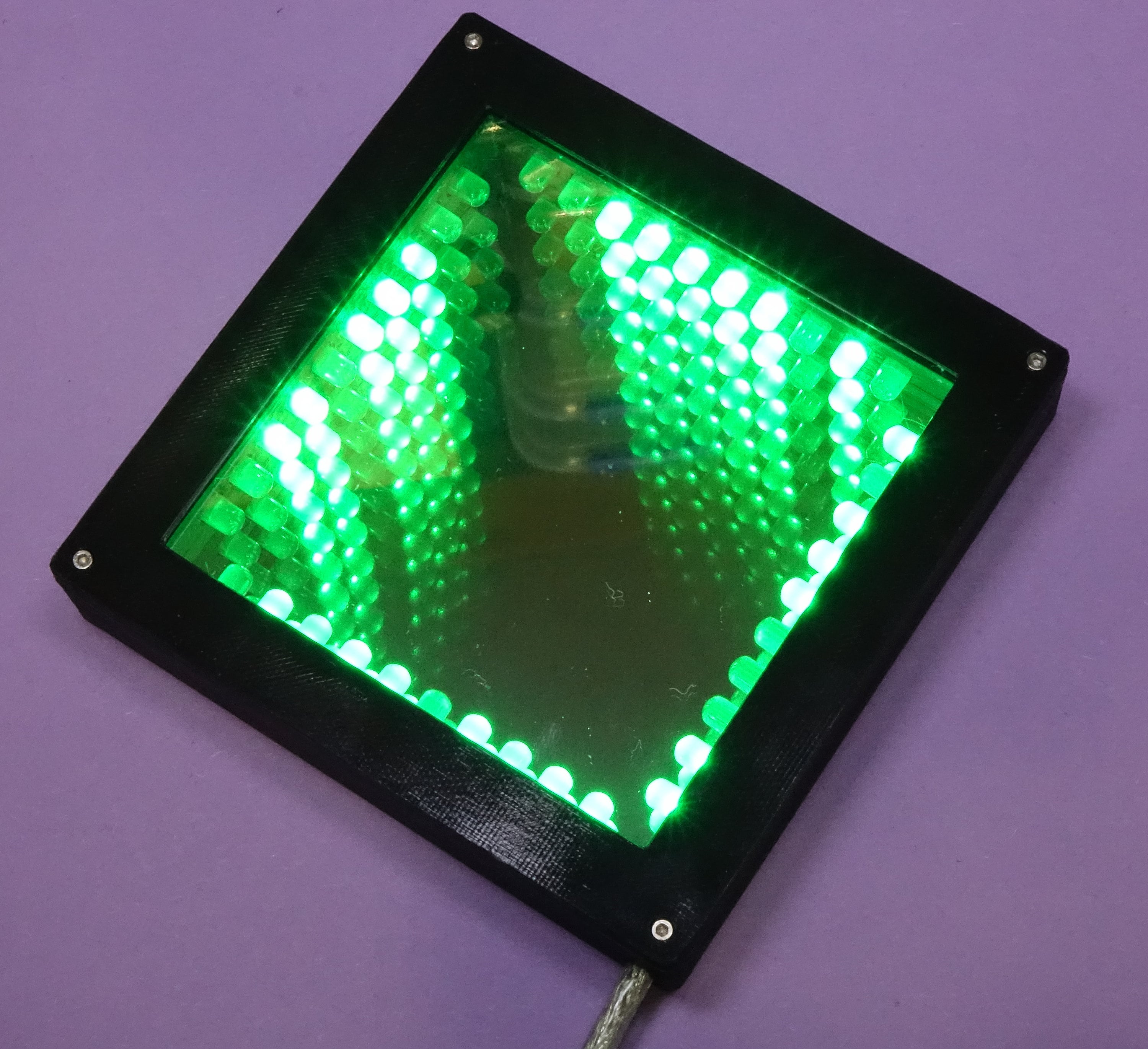 LED Infinity Mirror. Endless Tunnel of Light. Desktop / Tabletop Size ...