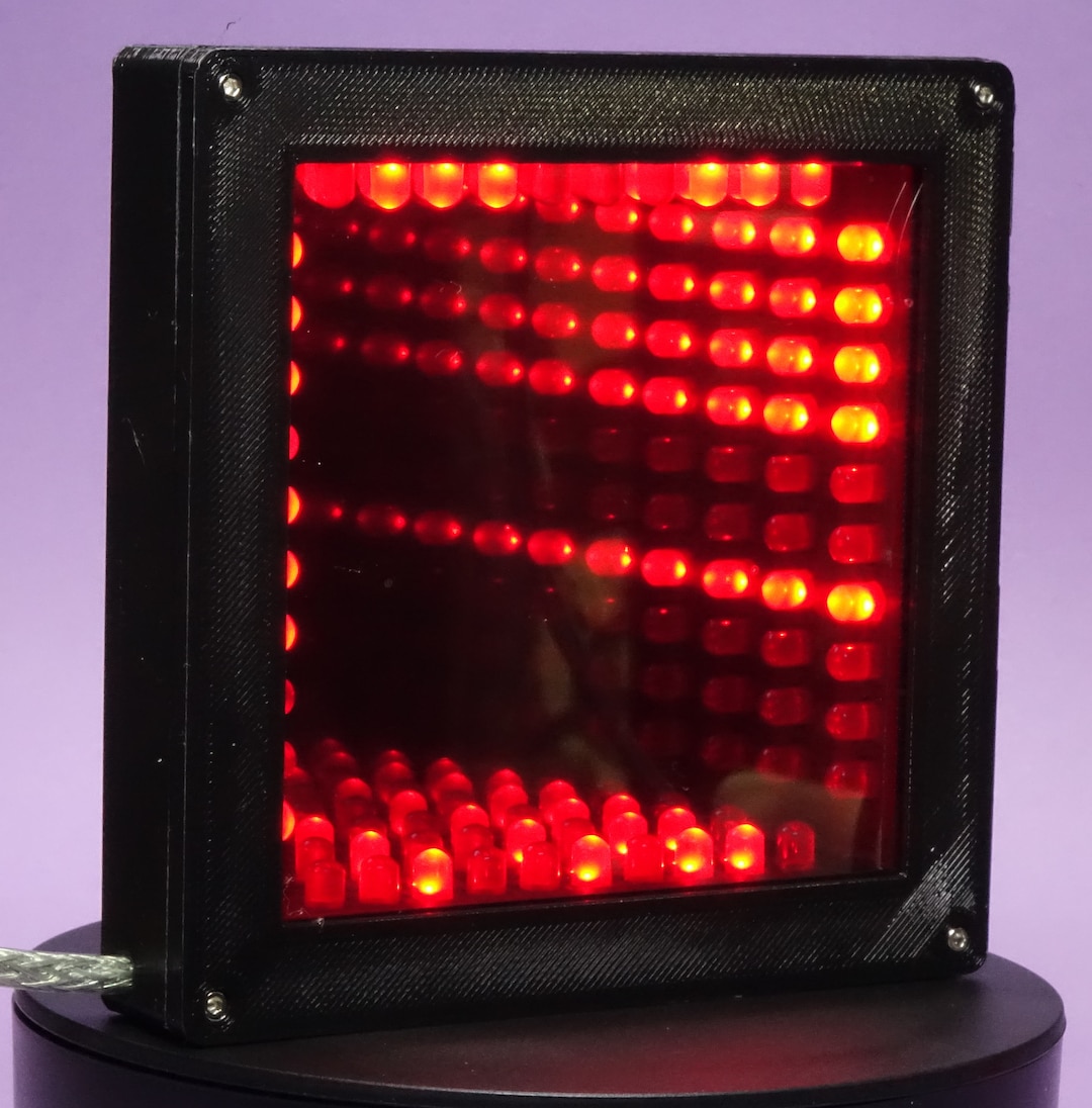 LED Infinity Mirror. Endless Tunnel of Light. Desktop / Tabletop Size ...