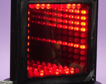 LED Infinity Mirror. Endless Tunnel of Light. Desktop / Tabletop Size ...