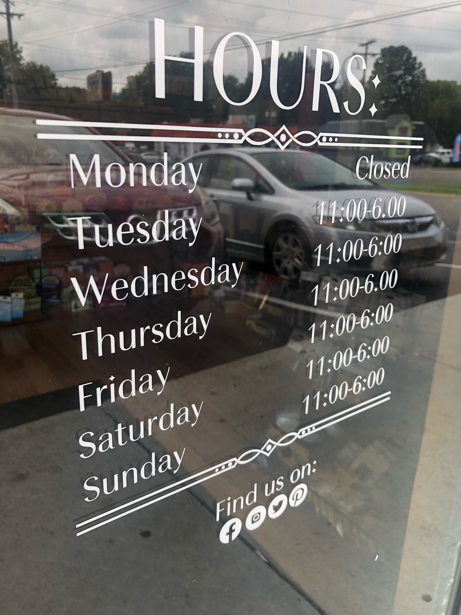 Store Hours Decal Business Hours Decal Store Front Hours | Etsy