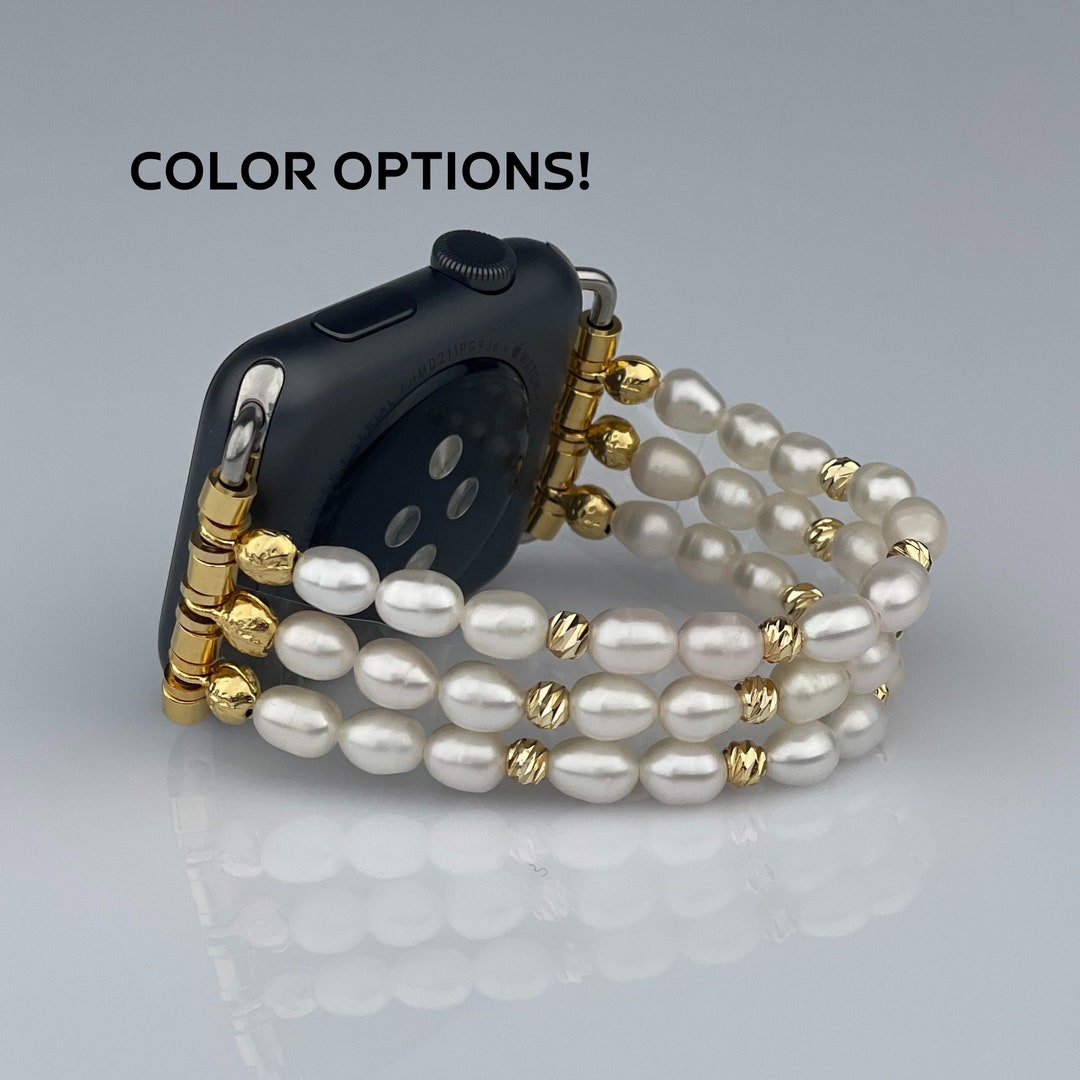 Freshwater Pearl Beaded Apple Watch Band - Etsy