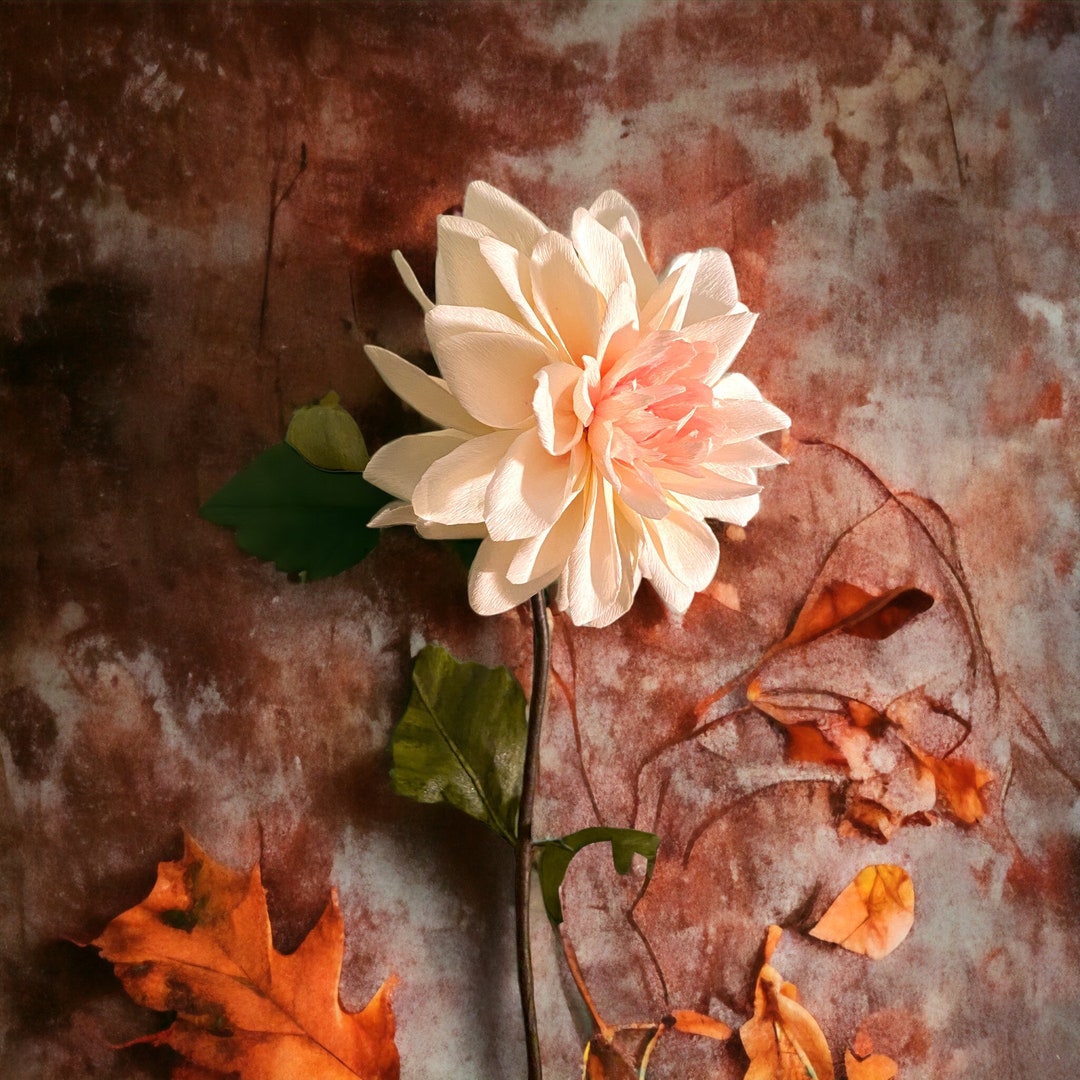 Crepe Paper Dahlia Handmade Flowers Crepe Paper Flower - Etsy