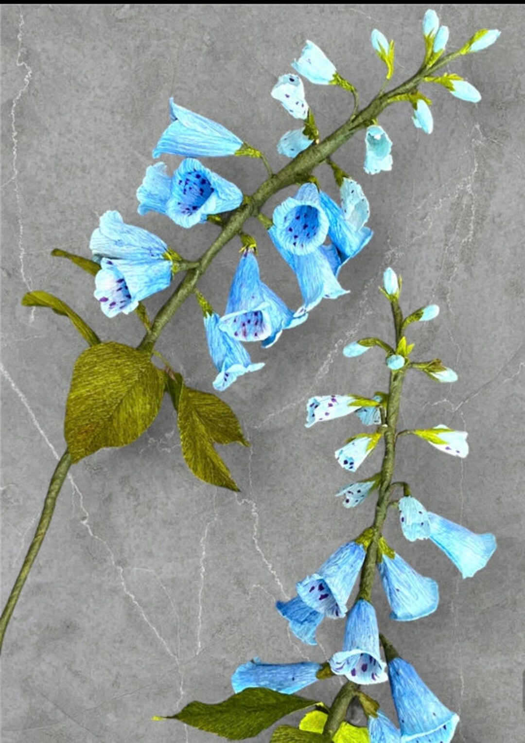 Paper Foxglove Flower Stem,handmade Paper Flowers,coffee Table Decor ...