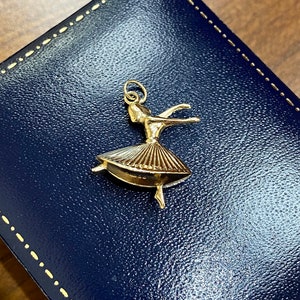 9ct Vintage Yellow Gold Ballerina Charm/pendant - Etsy