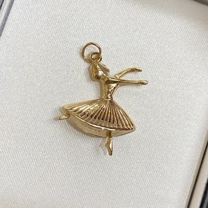 9ct Vintage Yellow Gold Ballerina Charm/pendant - Etsy