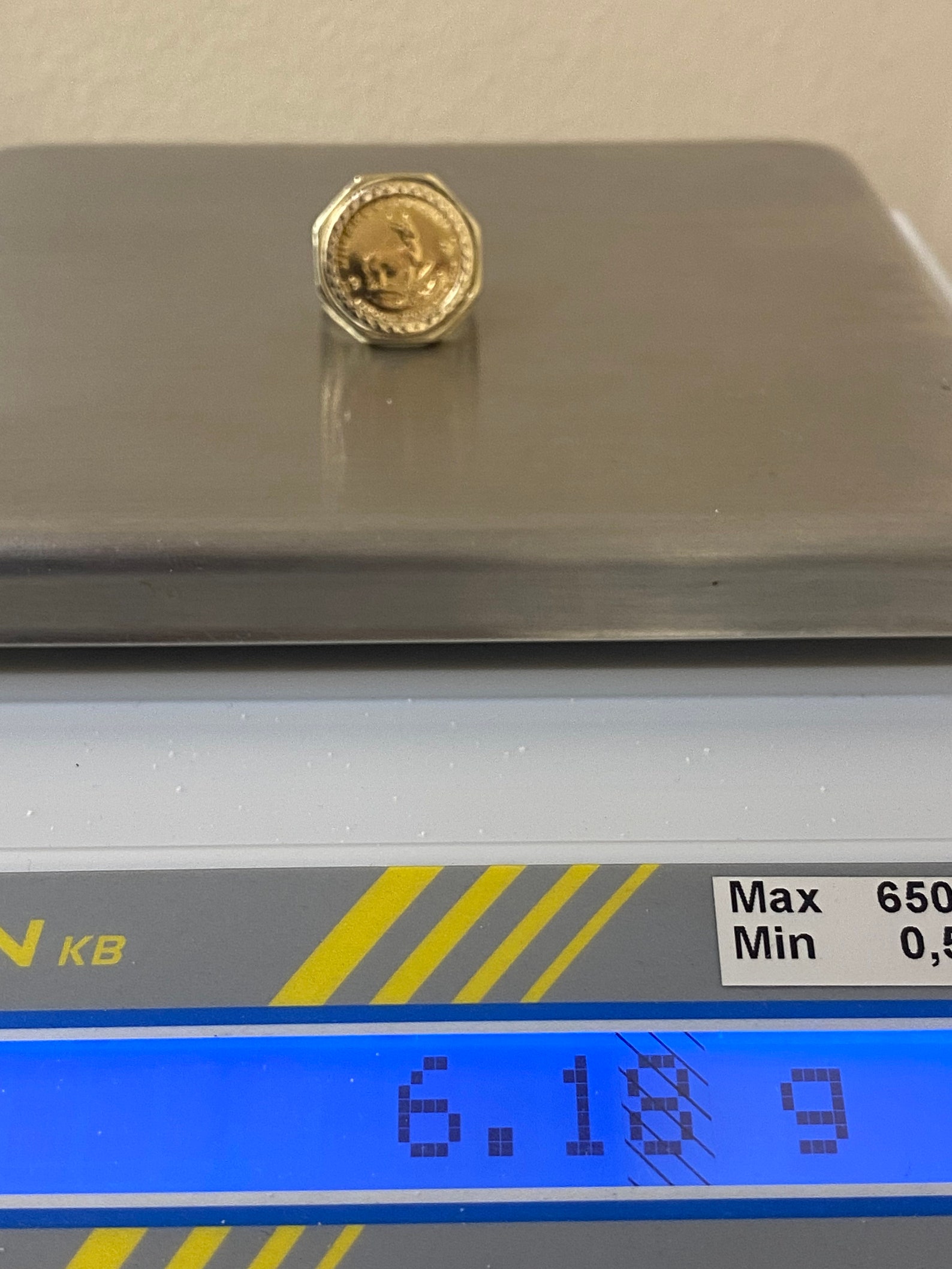 9ct Yellow Gold Krugerrand Coin Set Ring - Etsy