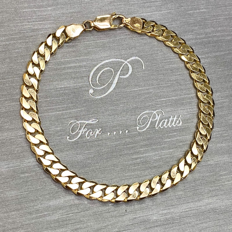 9ct Gold Bracelet 8.5 - Etsy UK