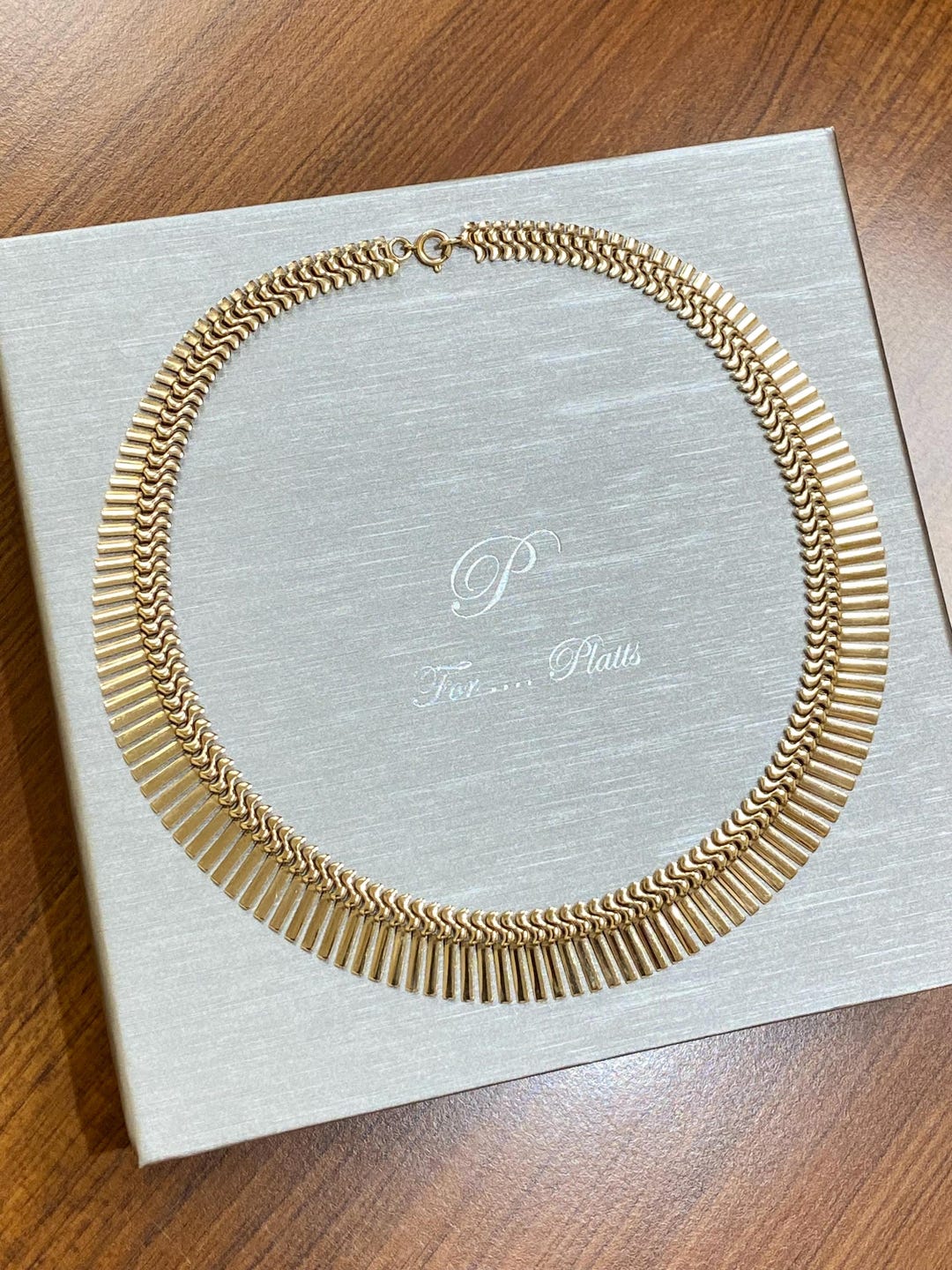9ct Vintage Ladies Yellow Gold 16 Inch Graduated Fringe Link Collarette ...