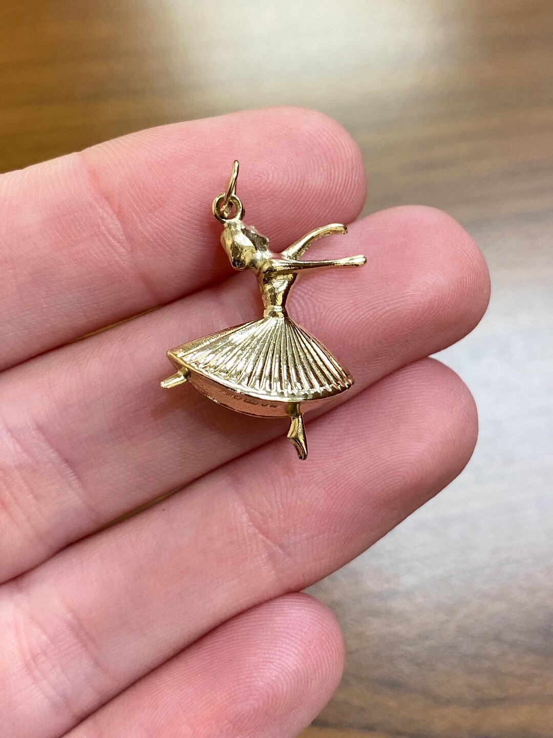 9ct Vintage Yellow Gold Ballerina Charm/pendant - Etsy