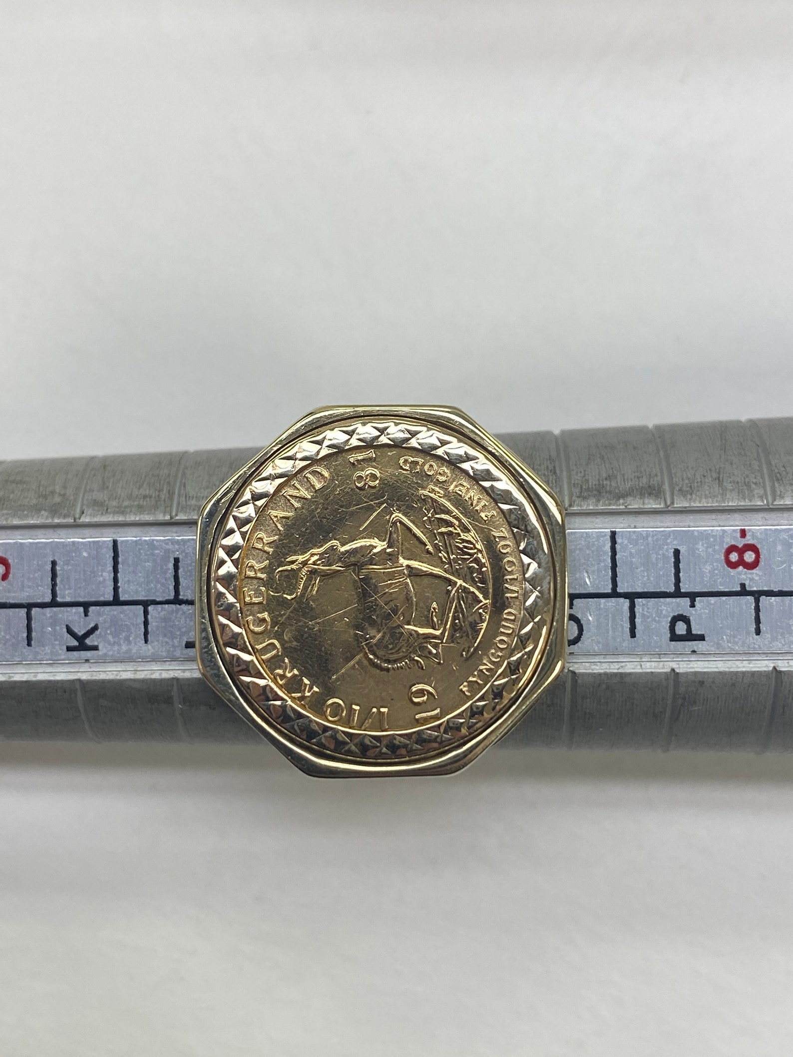 9ct Yellow Gold Krugerrand Coin Set Ring - Etsy