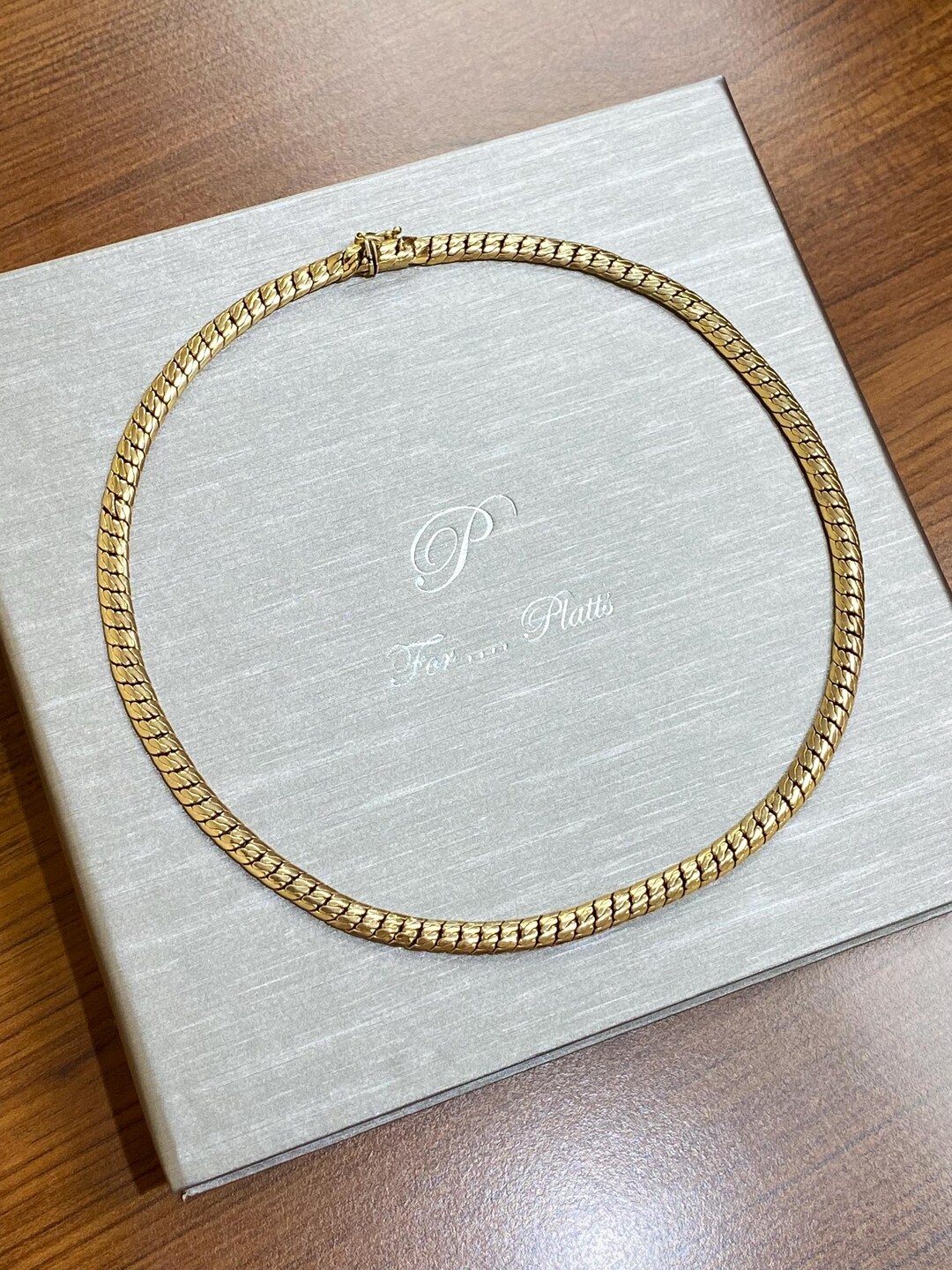 9ct Vintage Ladies Yellow Gold Fancy Link Collarette Chain - 18.18 ...