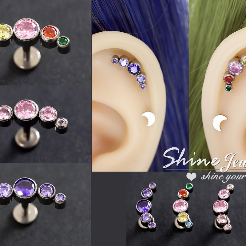 Curved Cartilage Earring - Etsy
