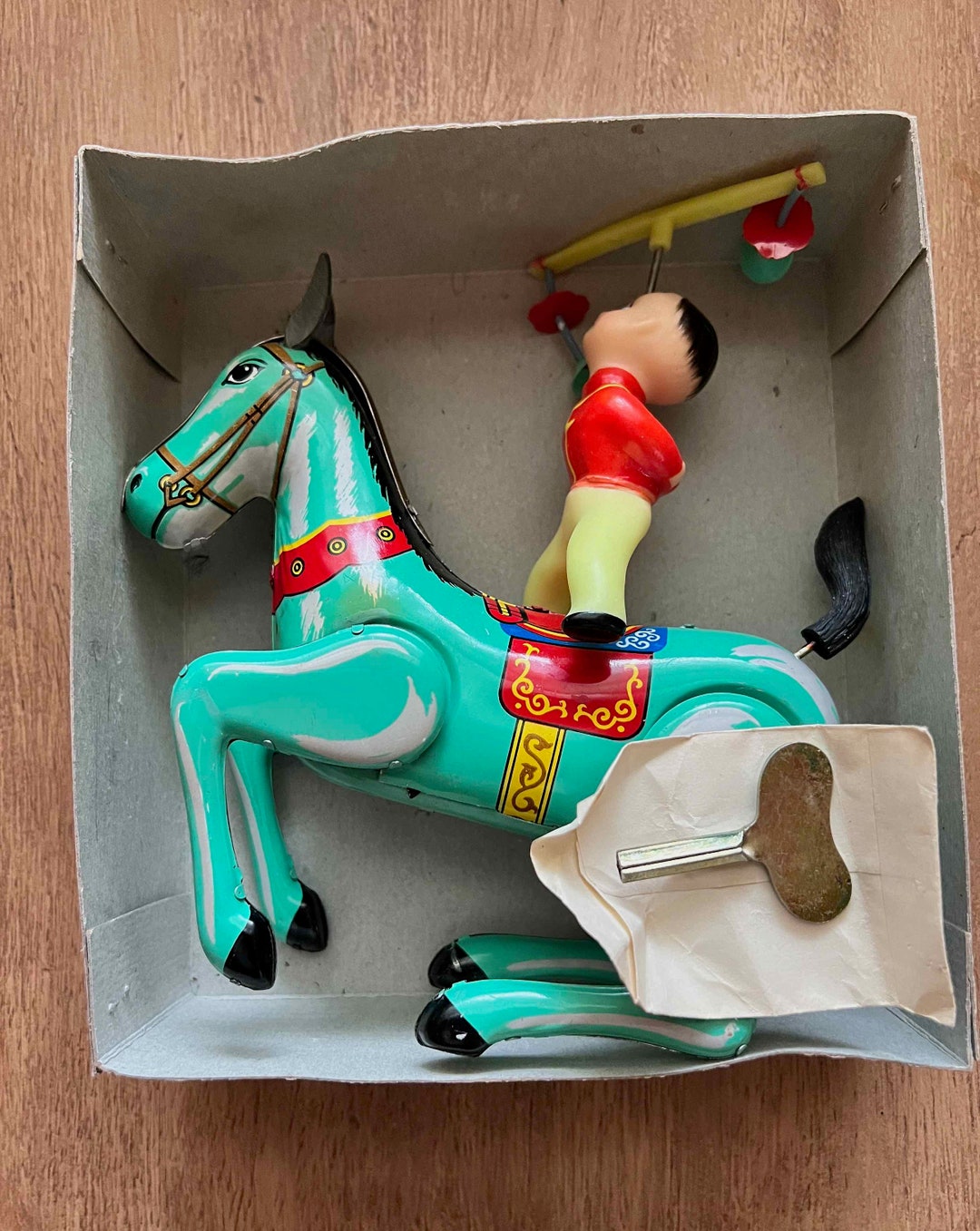 Acrobat on Horse Tin Toy - Etsy