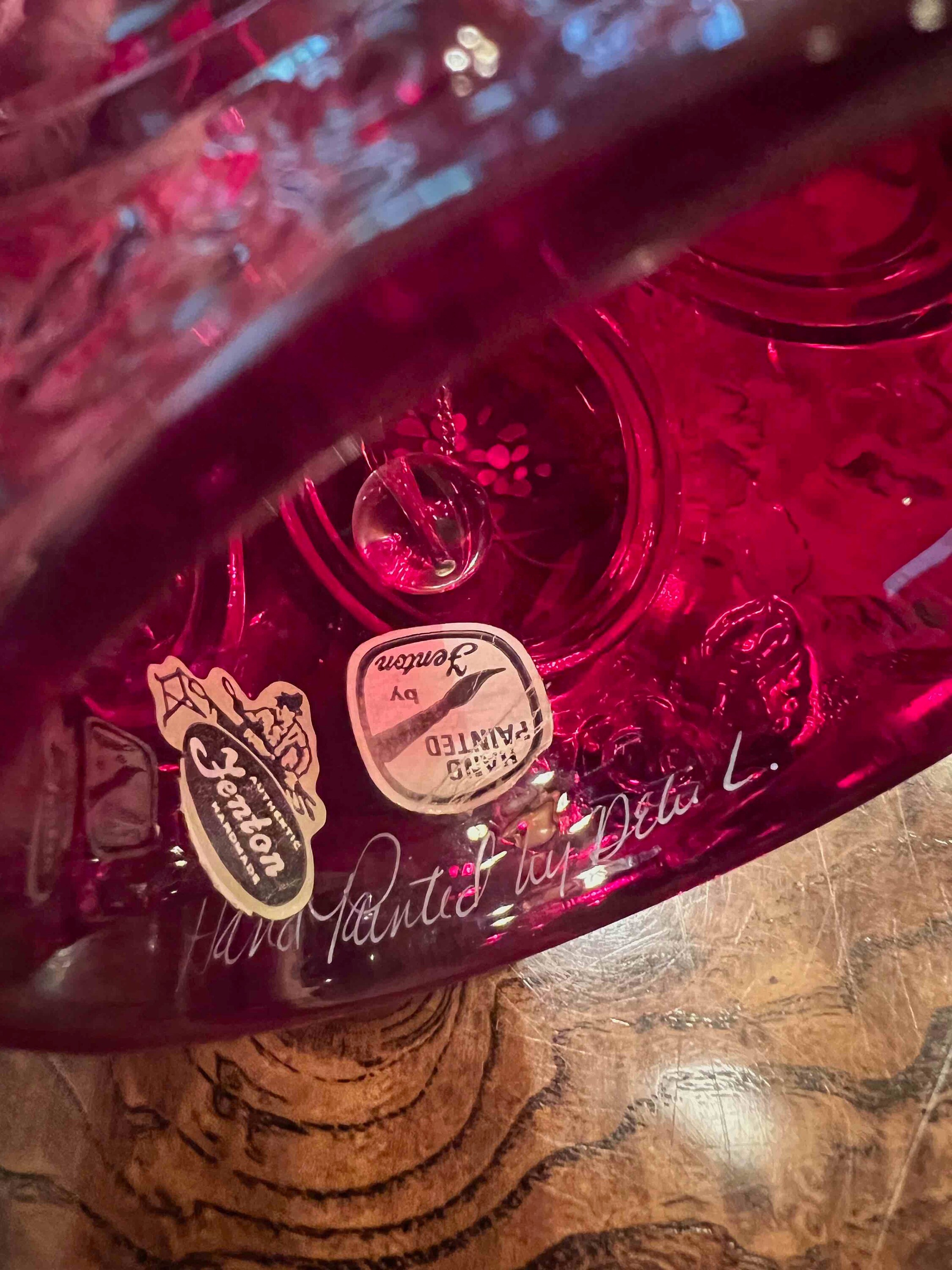 Fenton Hand Painted Ruby Red Bell - Etsy