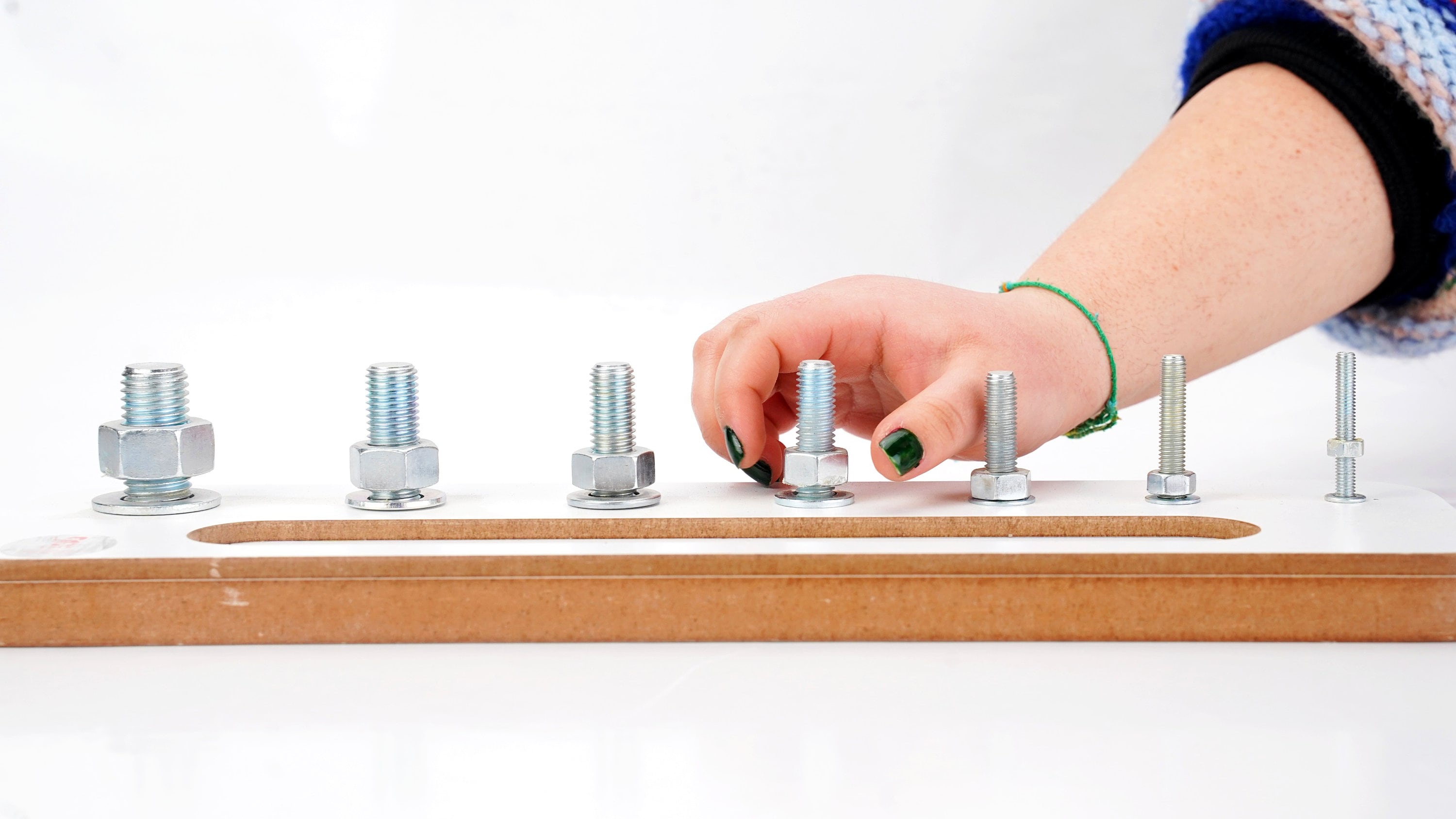 Montessori Screw Board, Practical Motor Skills, Sensory Toy Waldorf ...