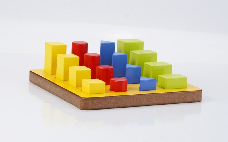3D Geometric Figure Arranging Educational Shape and Color Puzzle Baby ...