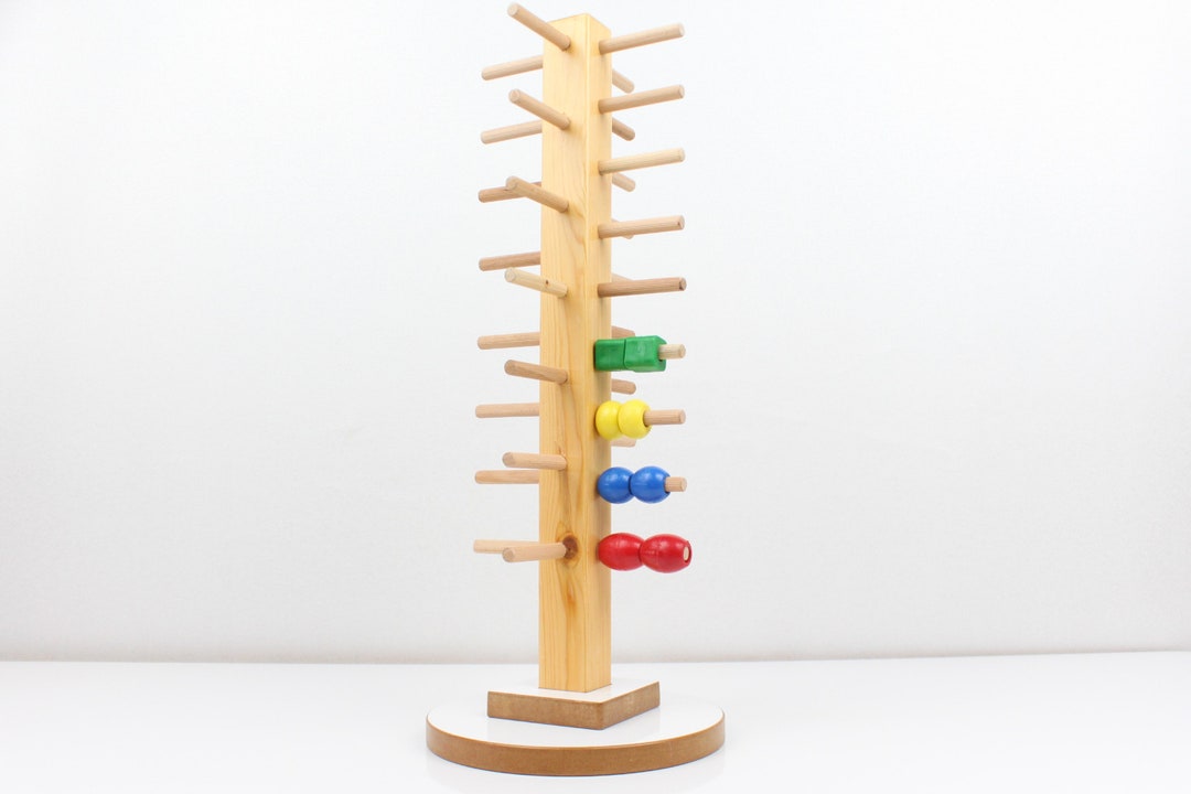 Shape Sort Tower, Wooden Tower, Educational Montessori Toy for Kids - Etsy