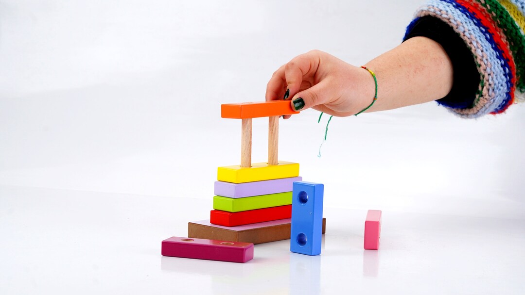 Puzzle Pyramid, Toddler Toy, Learning While Enjoying With Geometric ...