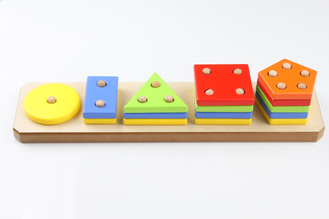Colorful Geometric Arranging Game for Toddlers Educational - Etsy