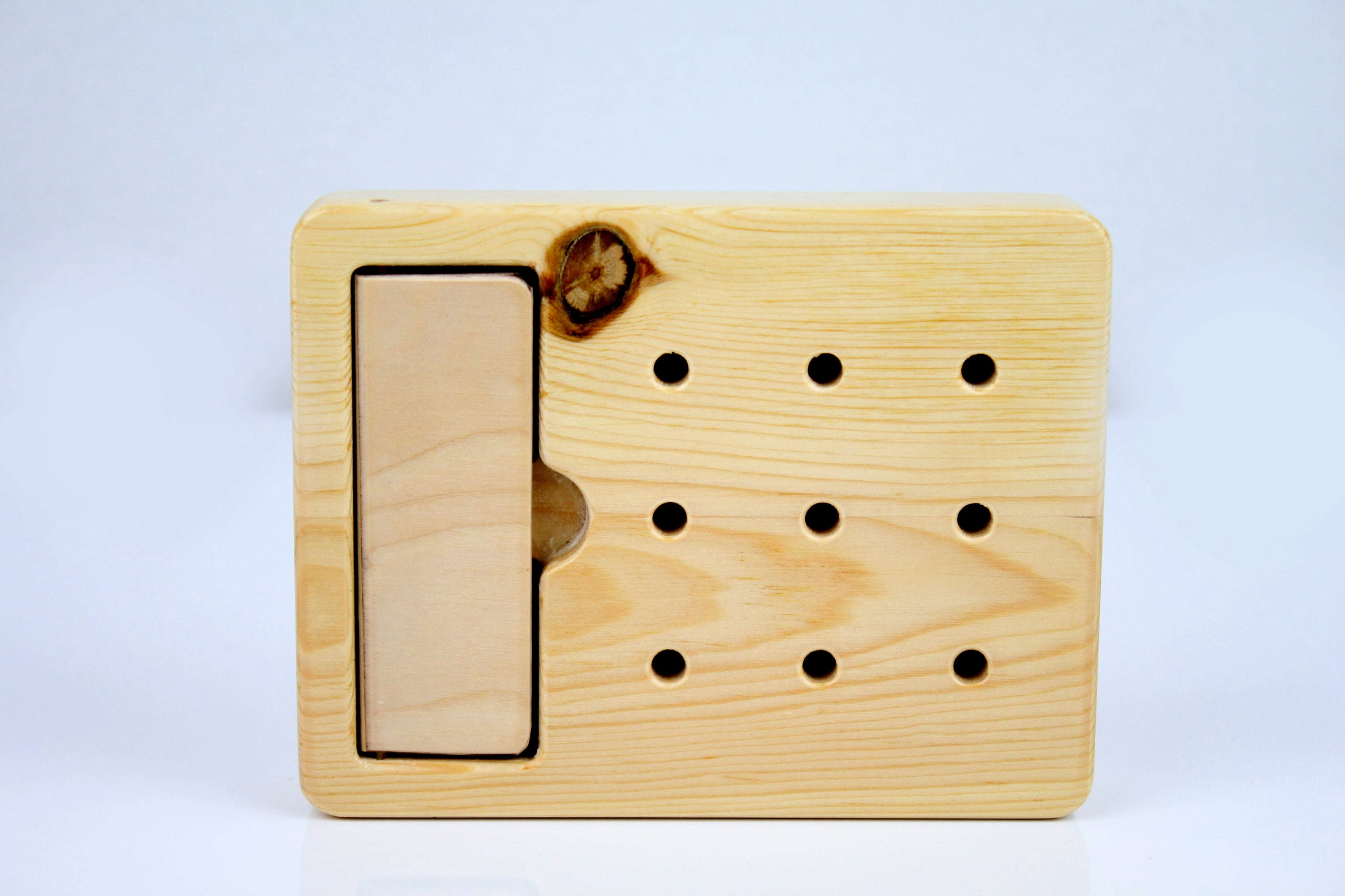 Wooden Nine-hole Peg Test, Toy Jump the Peg Brain Teaser Game ...