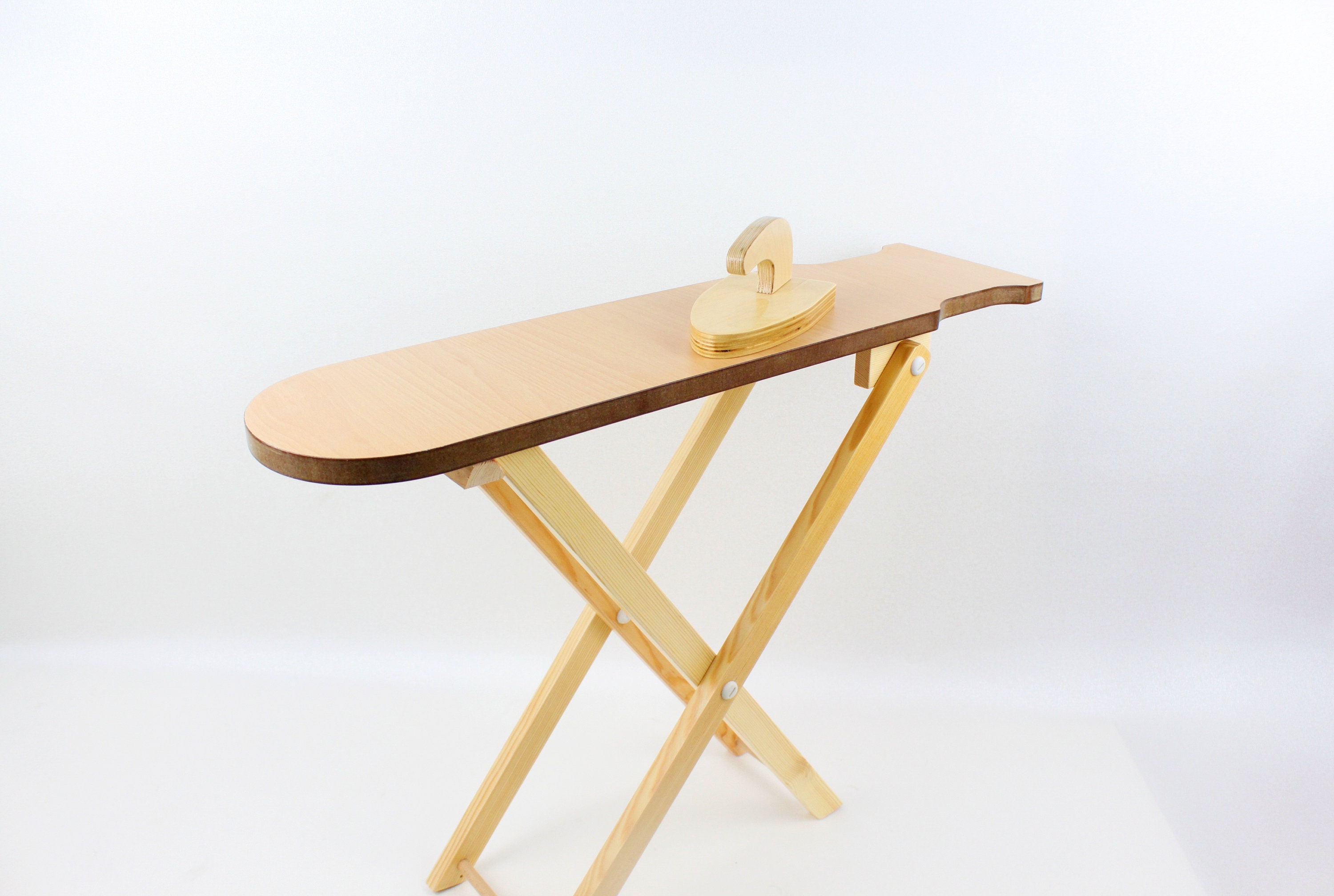 Wooden Ironing Board With Wood Iron, Montessori Roleplaying Ironing ...