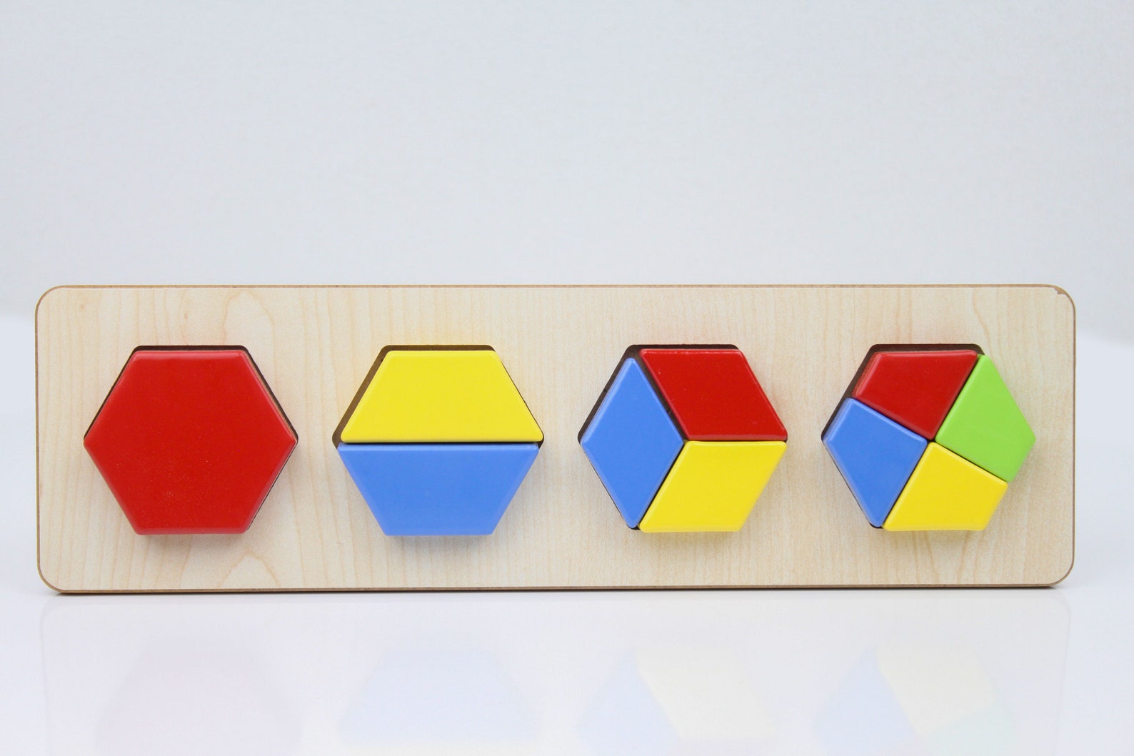 Geometric Shape Puzzle Natural Wood Puzzle for Baby & | Etsy