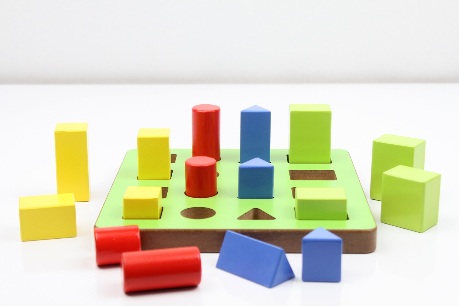 3D Geometric Figure Arranging Educational Shape and Color Puzzle Baby ...