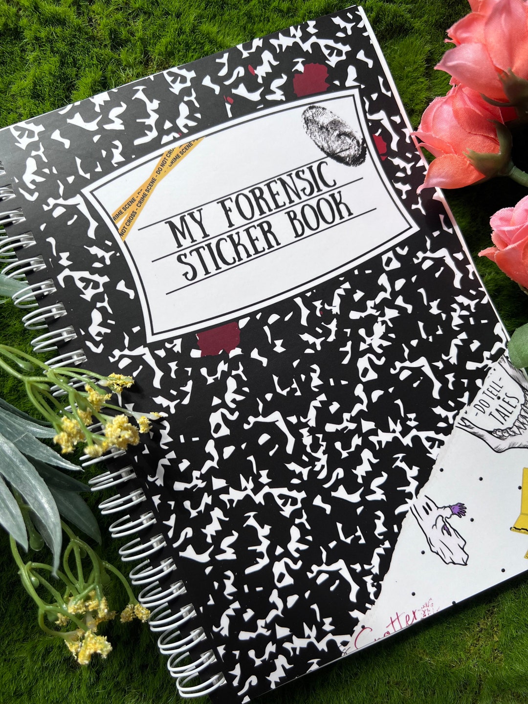 The OFFICIAL Forensic Sticker Book Plastic Cover Crime Scene CSI ...