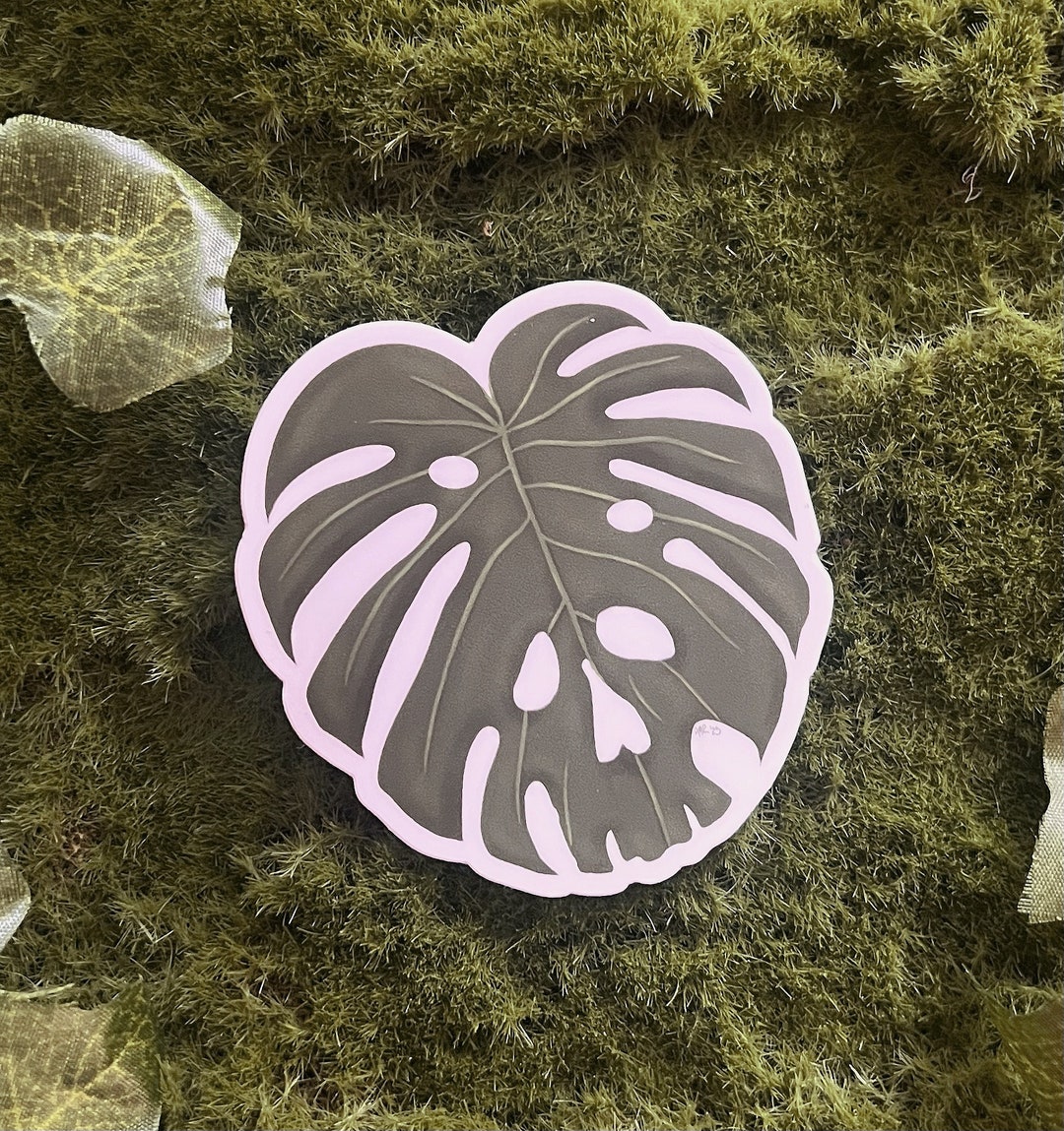 Skull Monstera Plant Spring Summer Crime Scene Sticker, Forensics Gift ...